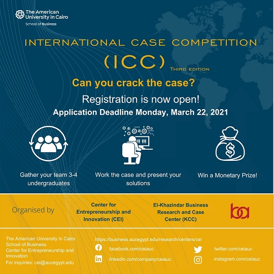 International Case Competition (ICC 2021) | Ajman University | Ranked ...