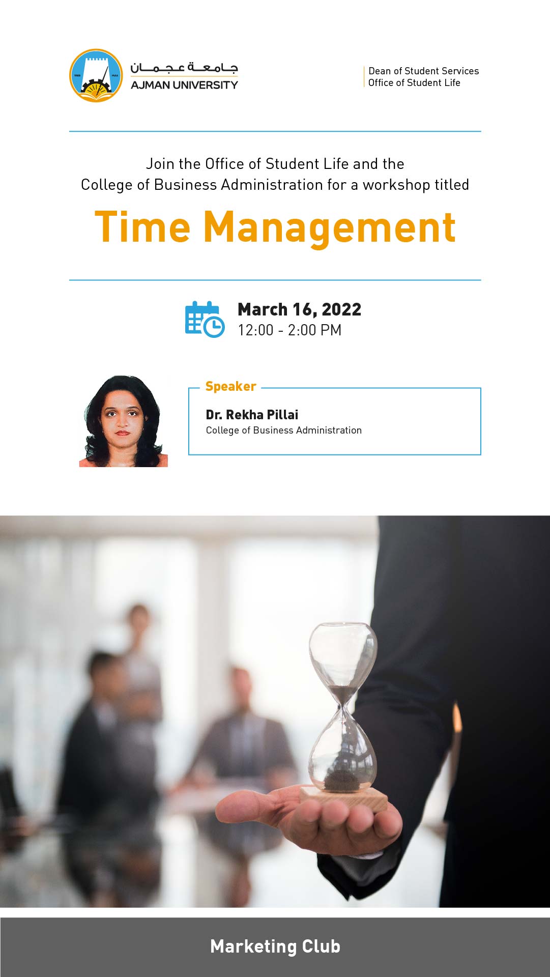 Time Management Workshop | Best University For Business Administration ...